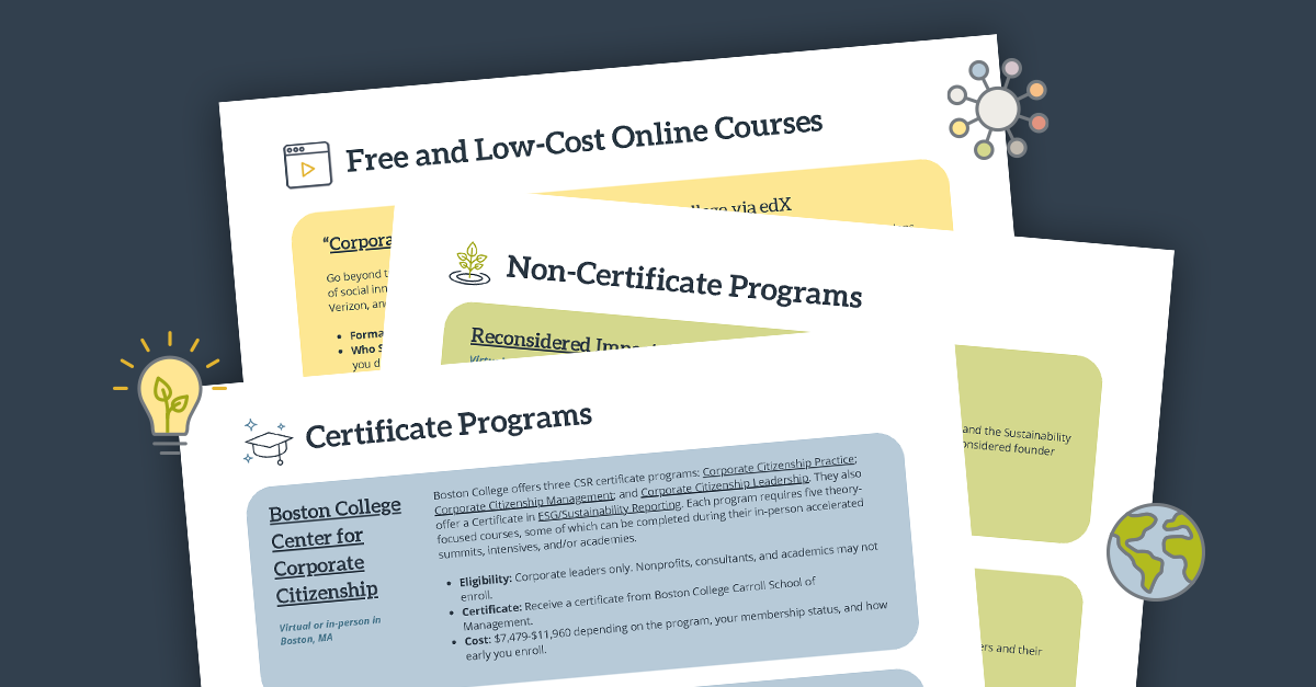 Corporate Social Responsibility Courses and Certifications Guide