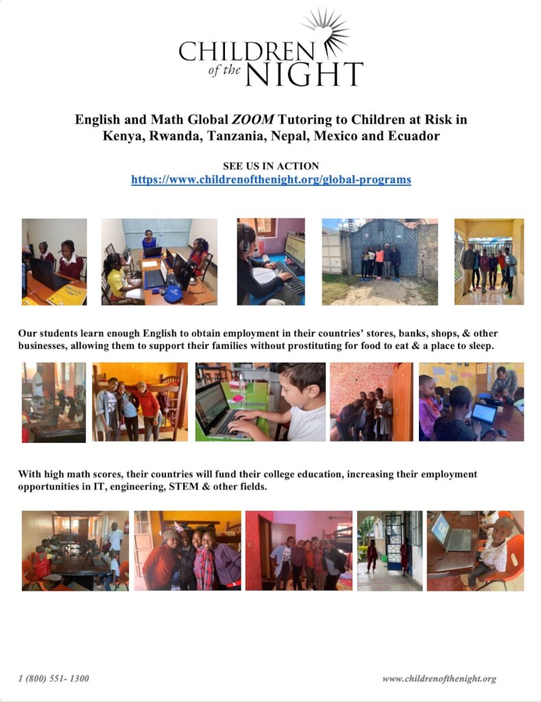 How to Share Children of the Night Global Tutoring - GlobalGiving